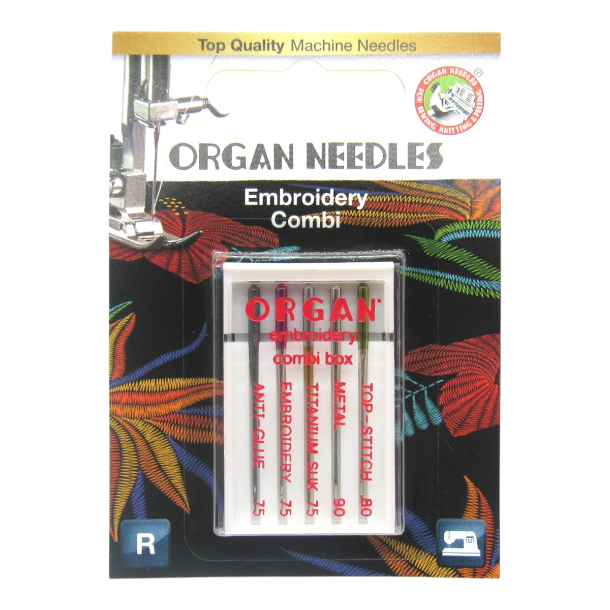 Organ Embroidery Needle Assortment 5-Pack | 15x1ST System