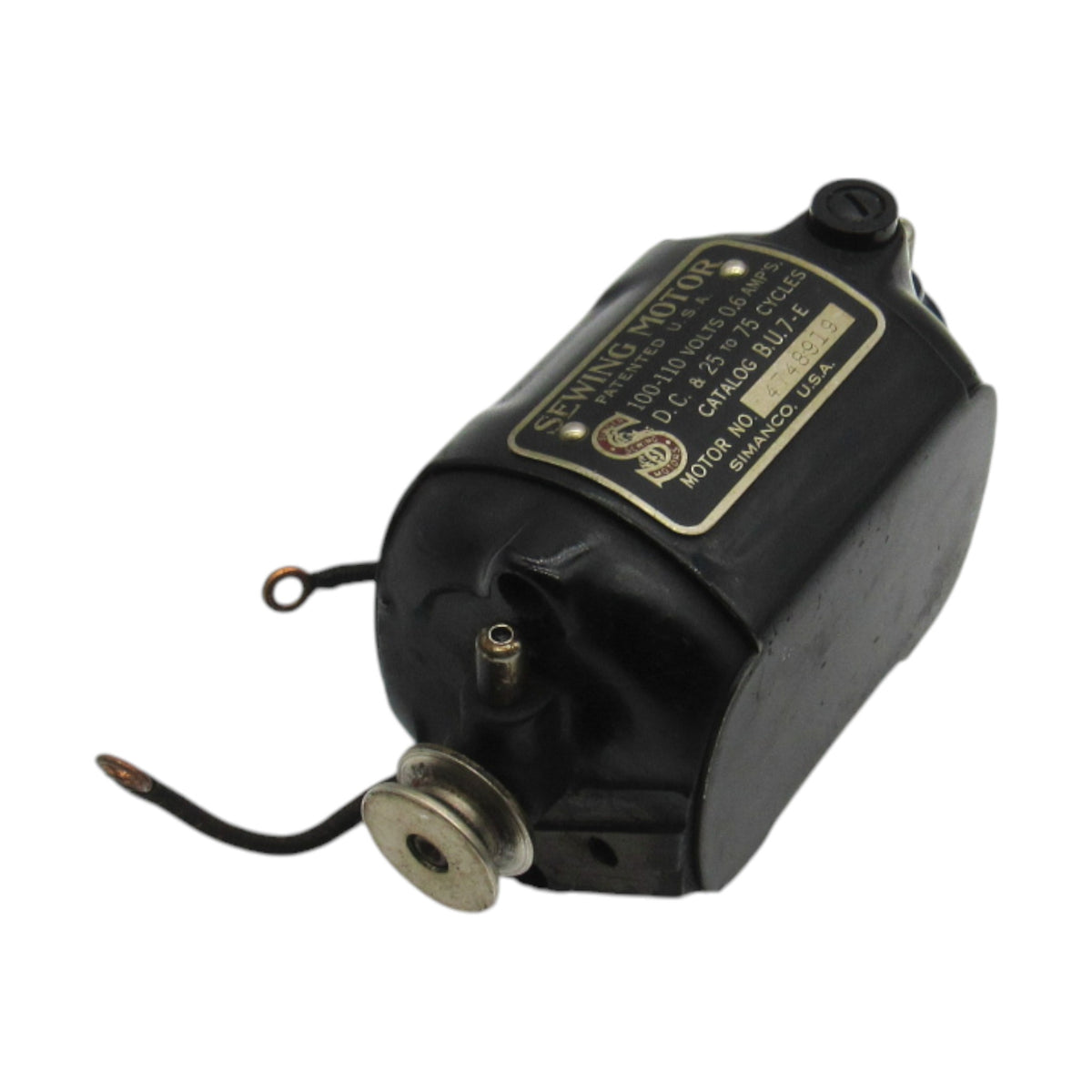 Vintage Original Singer Motor B.U.7-E | Central Michigan Sewing Supplies